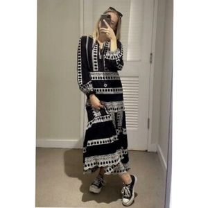 Zara | Dresses | Zara Embroidered Midi Dress | Poshmark
